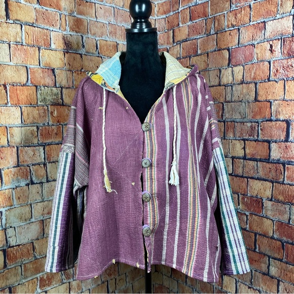 Kantha Bae | Jackets & Coats | Kantha Bae Cropped Half Moon Shacket ...